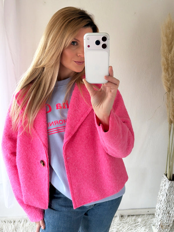 Kurzjacke Color Code Frühlings Must-Have in Pink – Uhlala Fashionstore